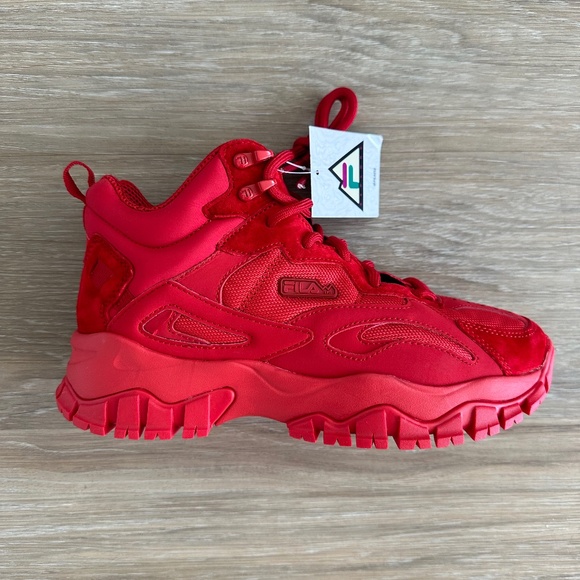 Fila | Shoes | Red High Top Fila Tennis Shoe | Poshmark